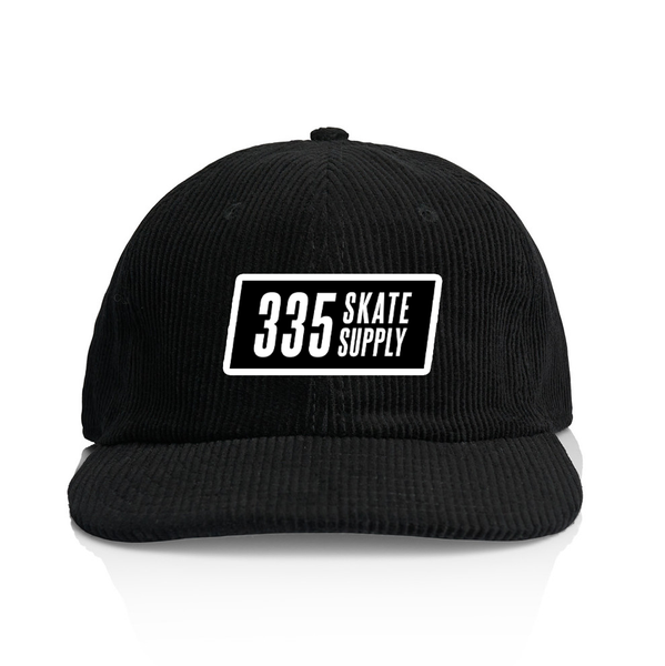 335 Patch Logo Cord Hat / Black – 335 Skate Supply